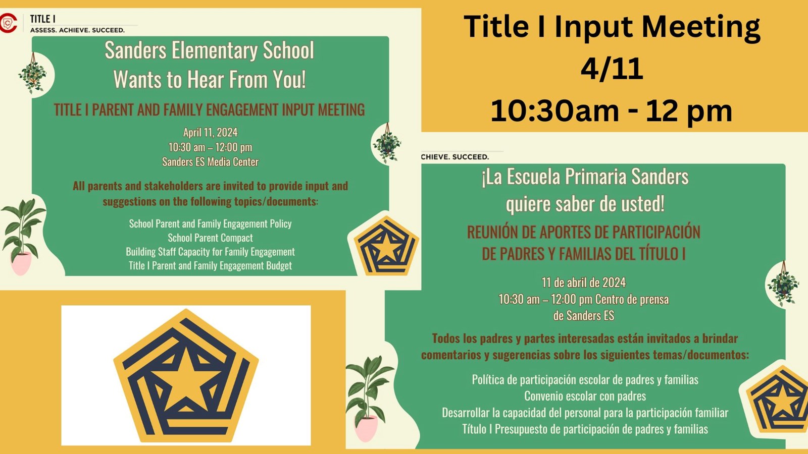 Title I Family Engagement Input Meeting