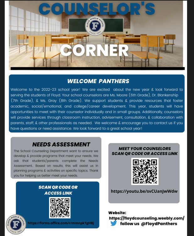 Counselor's Corner Newsletter