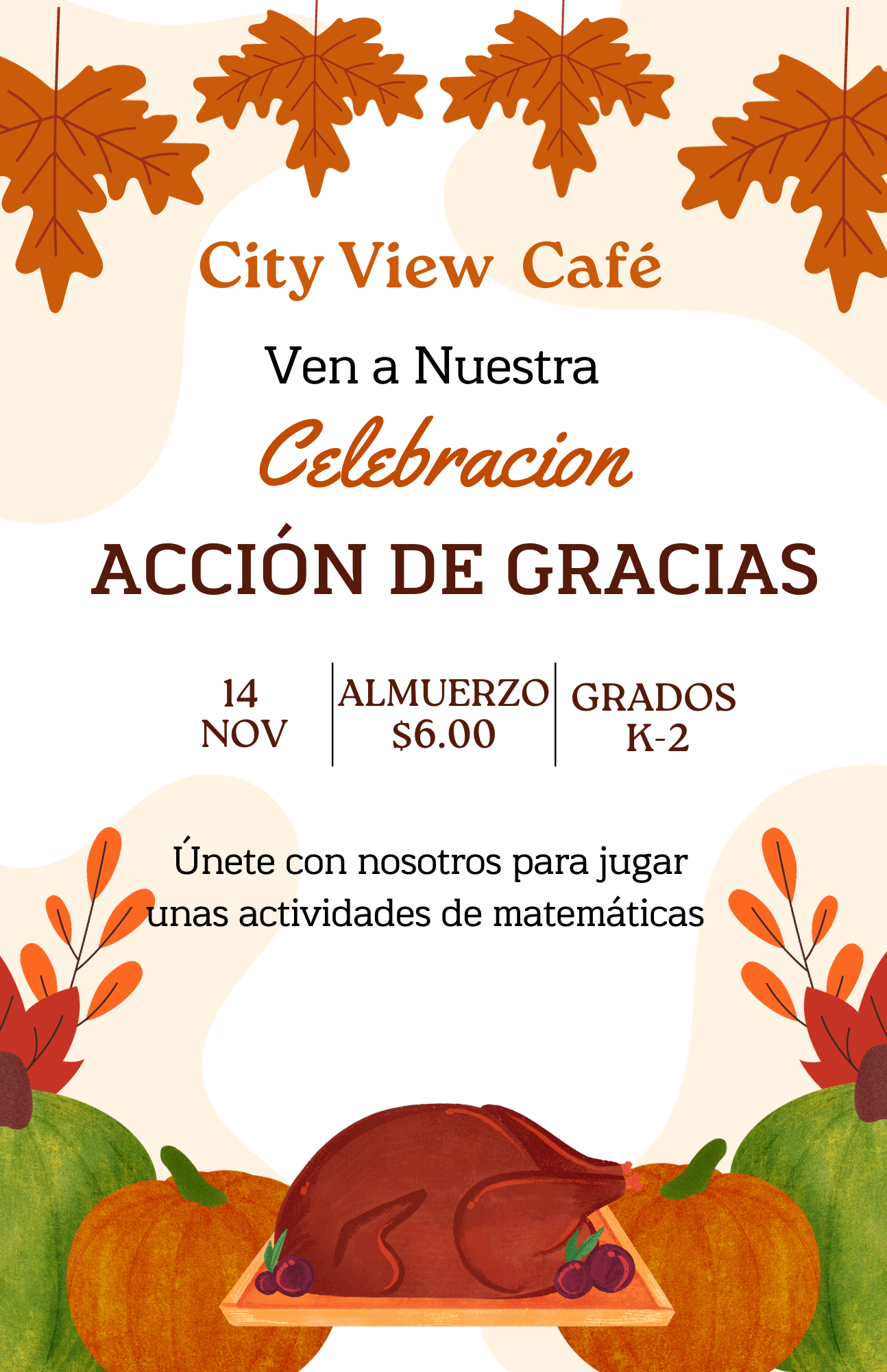 Thanksgiving Lunch & Gobble Up Math for K-2