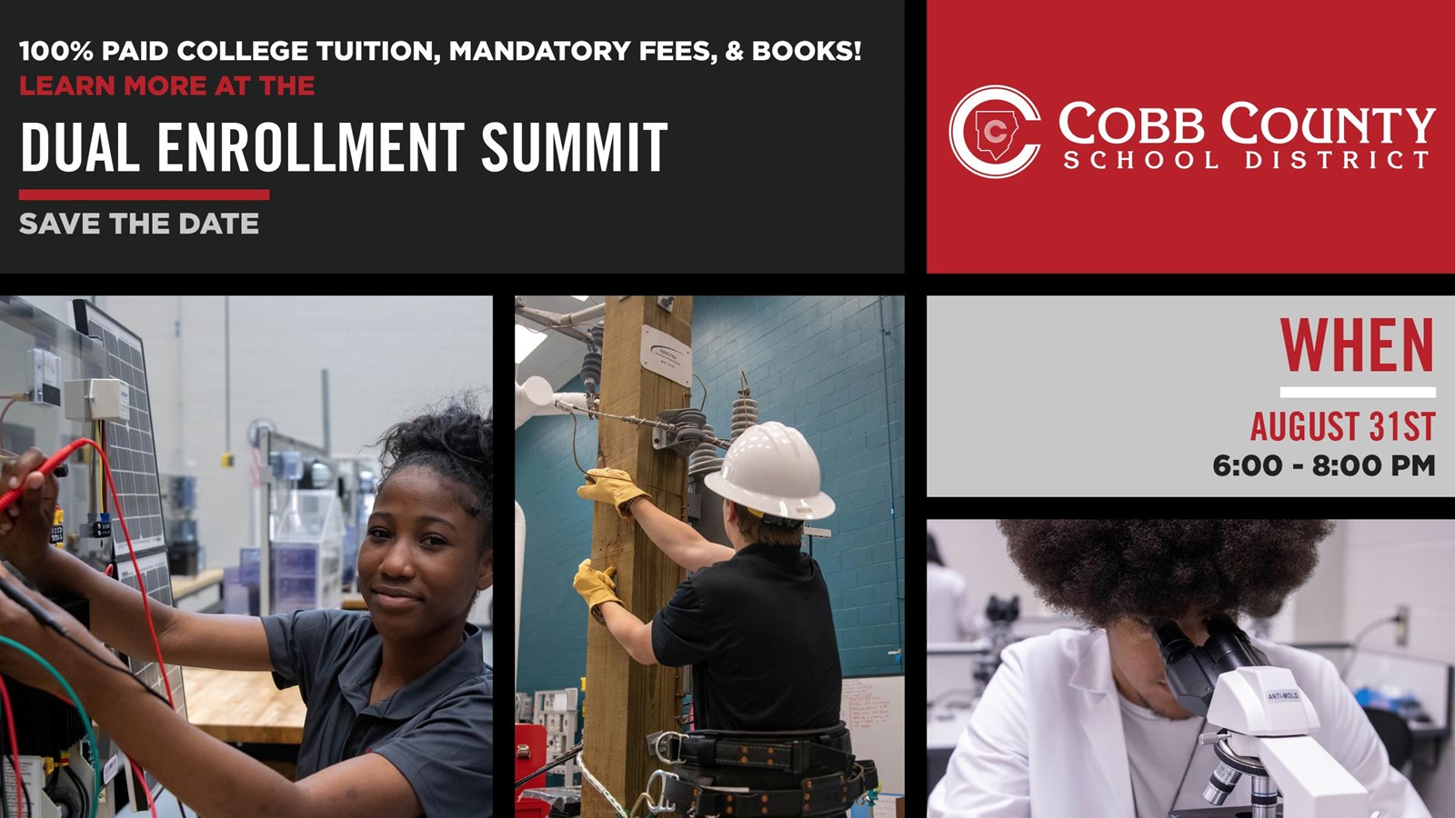 Save the Date for Dual Enrollment Summit - Aug. 31