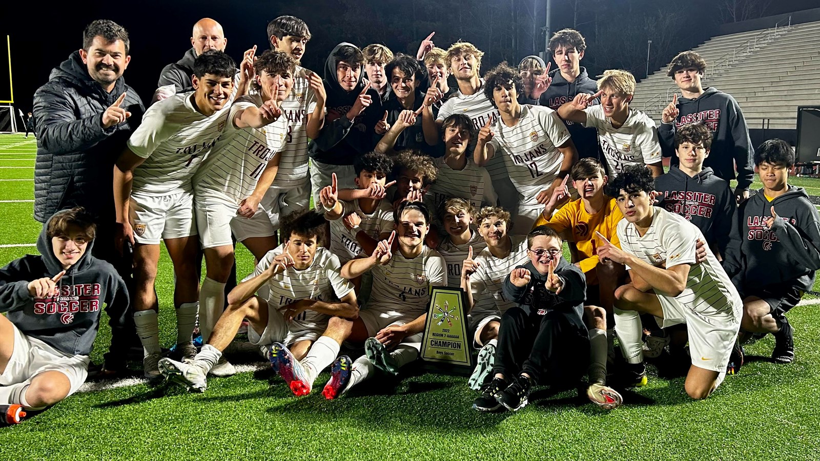 Trojan boys soccer win 7-AAAAAA region championship