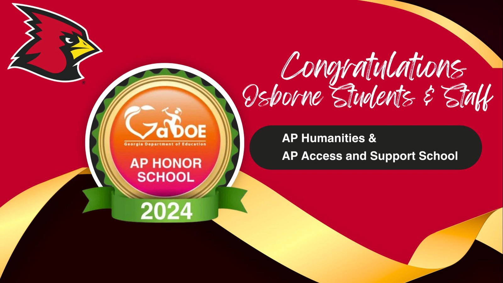Osborne Recognized By GADOE and AP