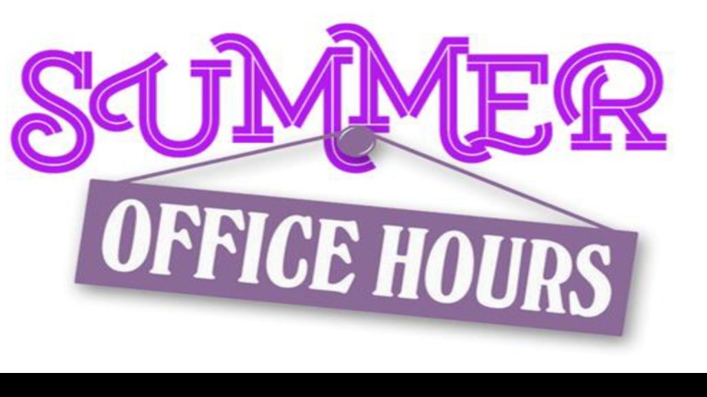 Summer Office Hours