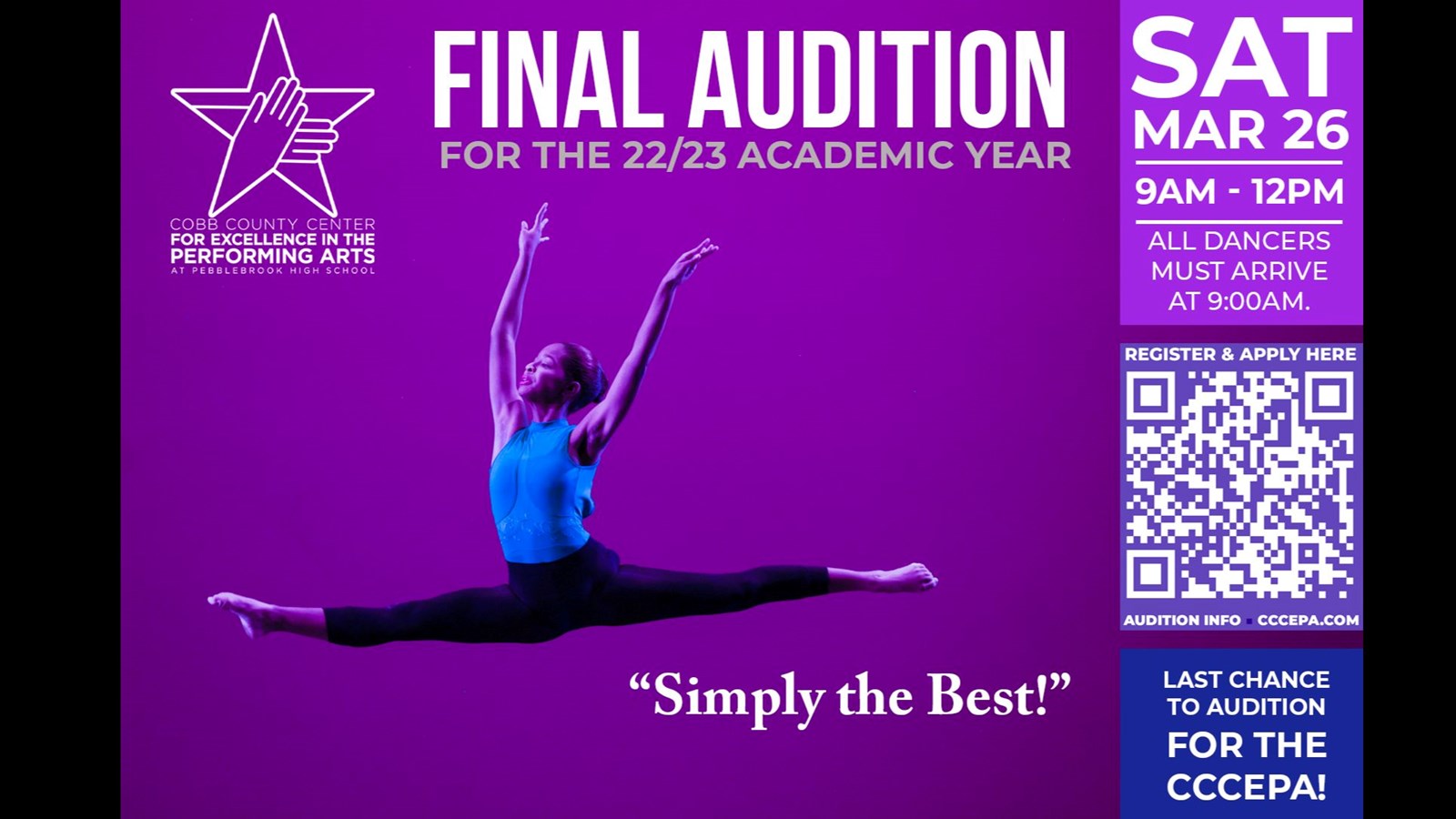 CCCEPA Final Audition Date