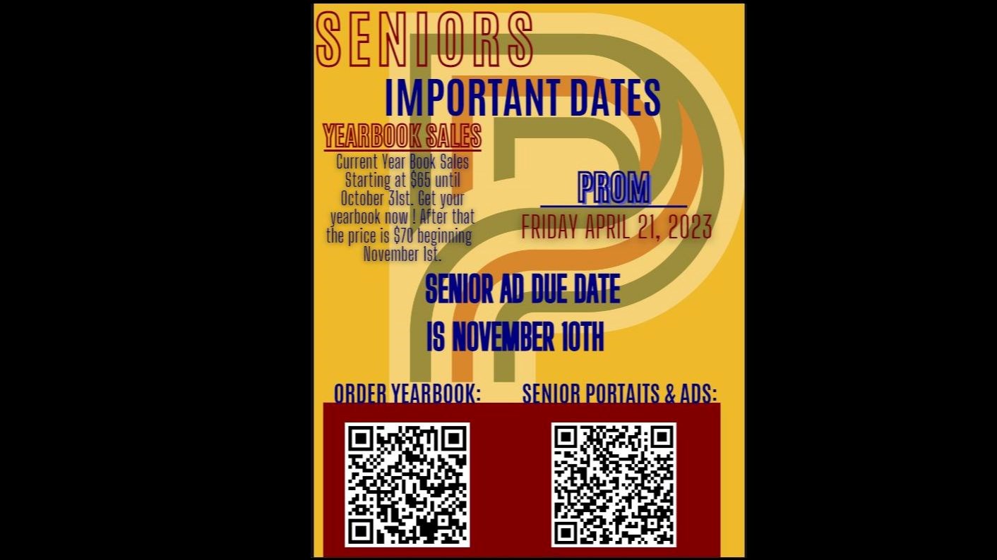 Seniors - Important Dates