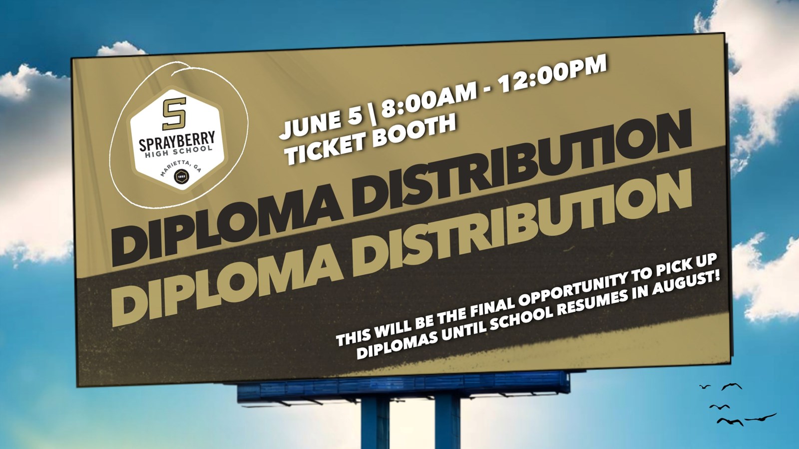 Diploma Distribution - FINAL OPPORTUNITY!