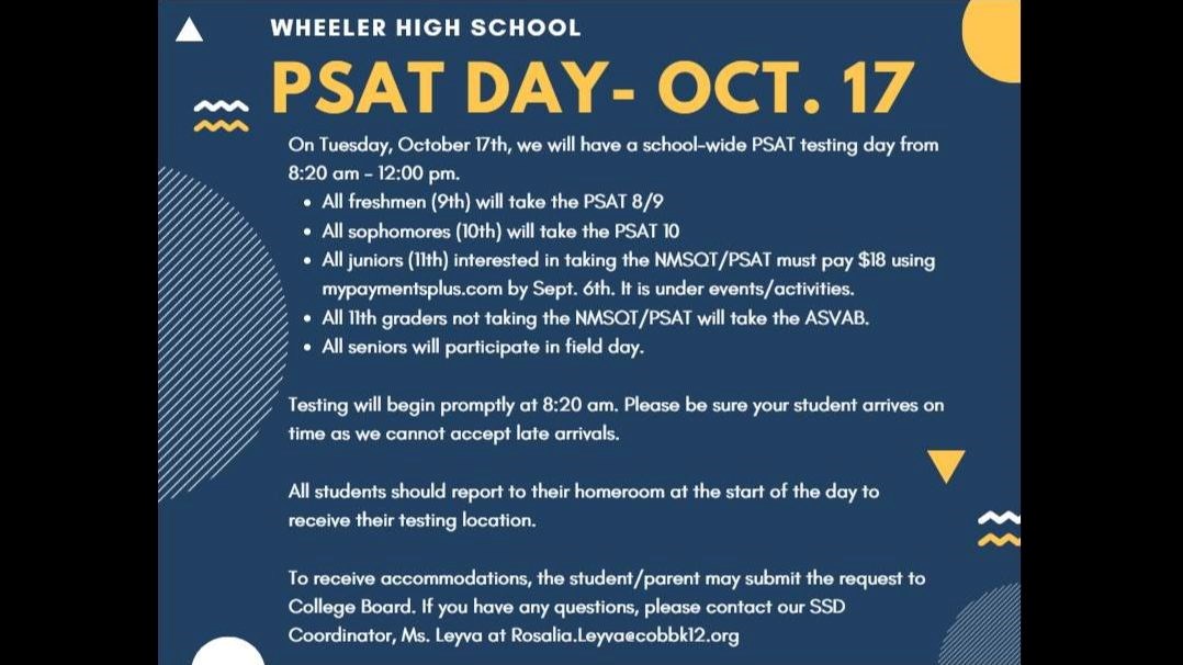 PSAT Day - Oct. 17th