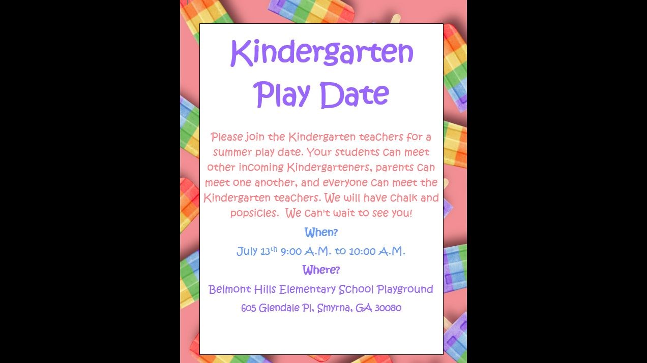 Rising Kindergarten Playdate