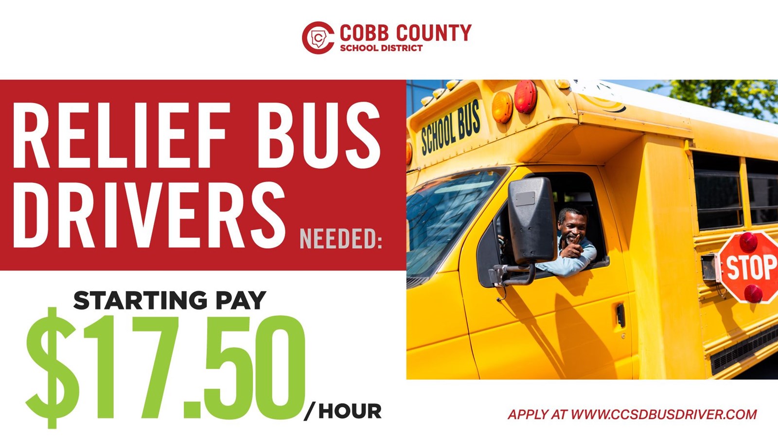 Cobb County Schools: Bus Drivers Needed