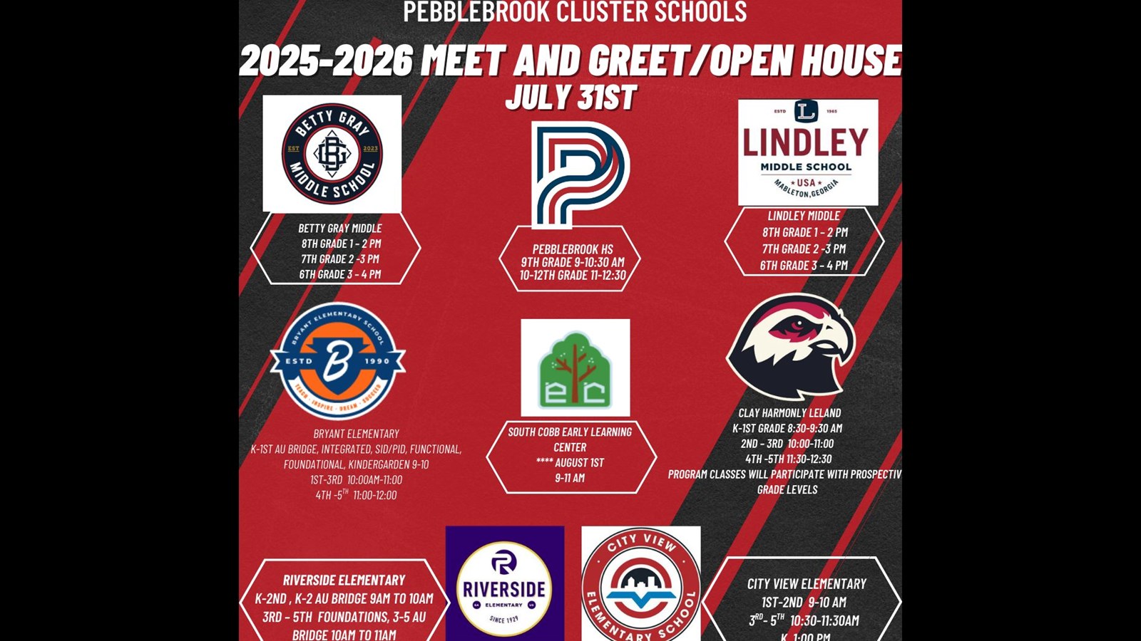 Pebblebrook Cluster School Meet & Greet