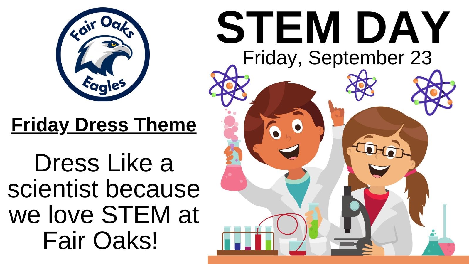 Friday Dress Theme: Dress Like a Scientist for STEM Day