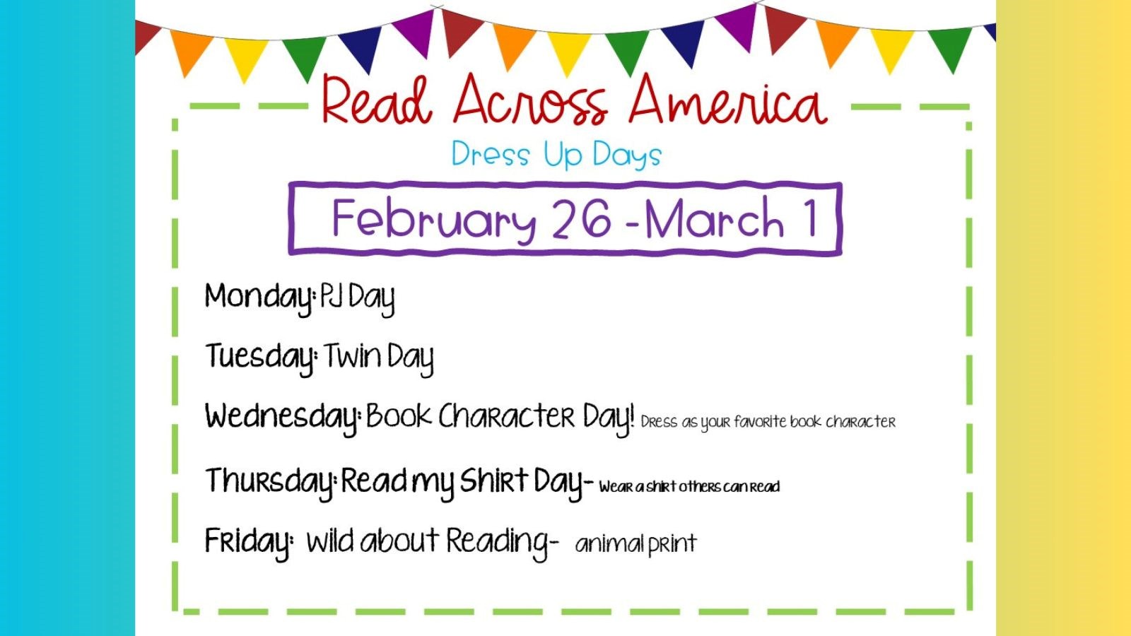 Read Across America Week is here!