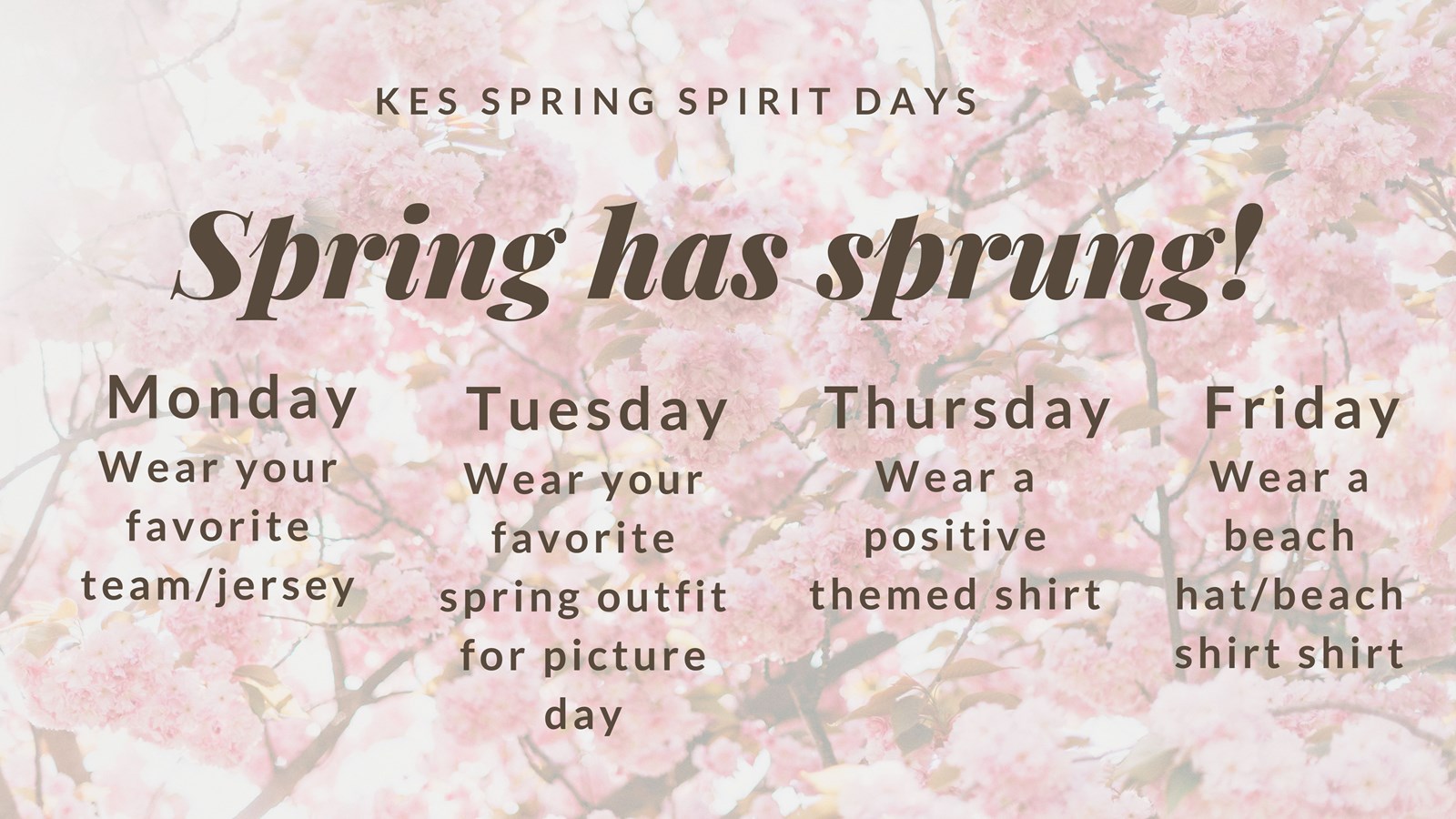 Spring Spirit Days