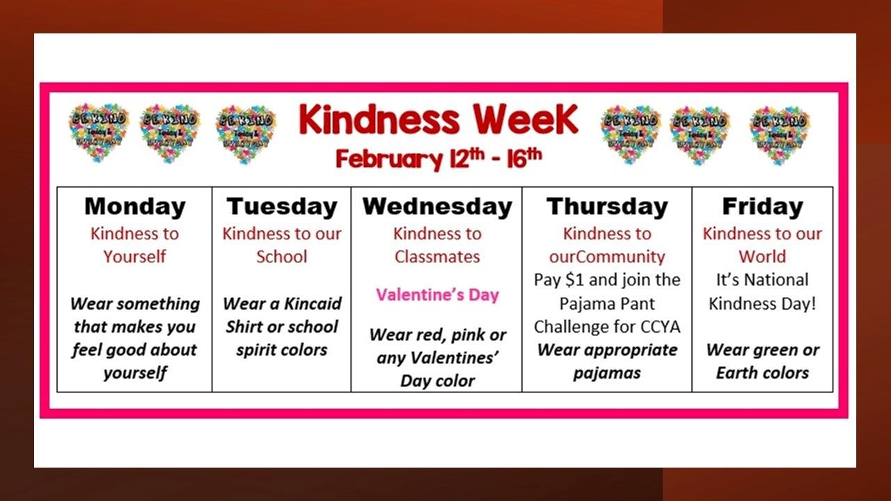 Kindness Week, February 12th - 16th