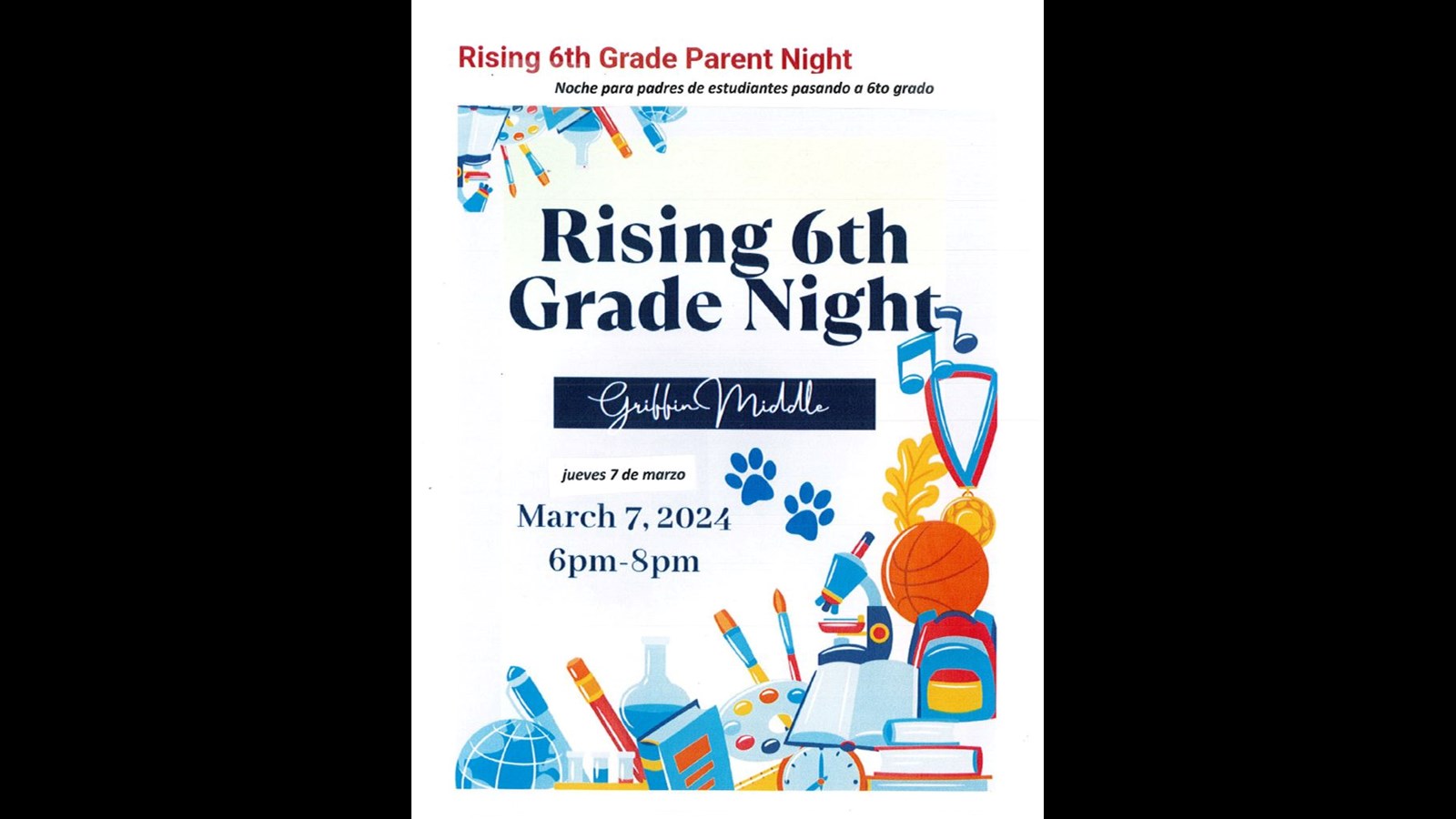 Rising 6th Grade Parent Night @ Griffin Middle School