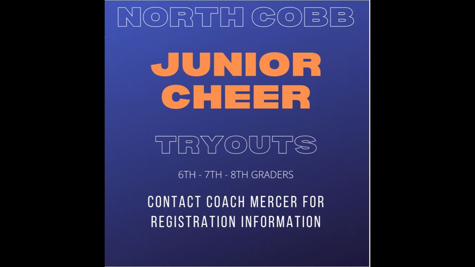 Junior Cheer Tryouts at North Cobb High School