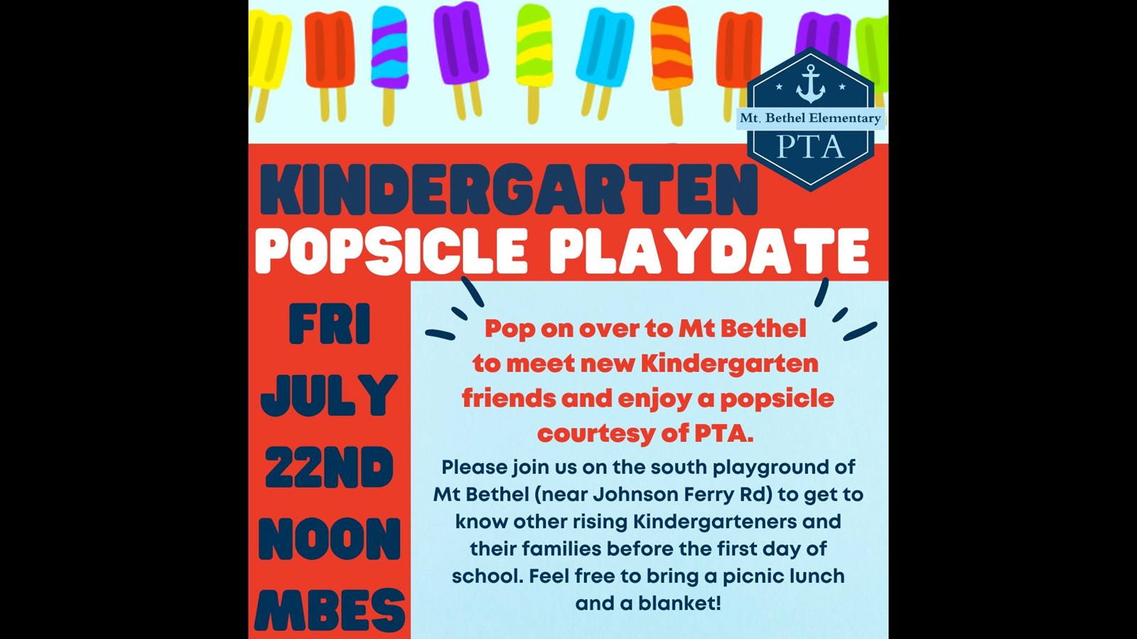Kindergarten Popsicle Playdate!