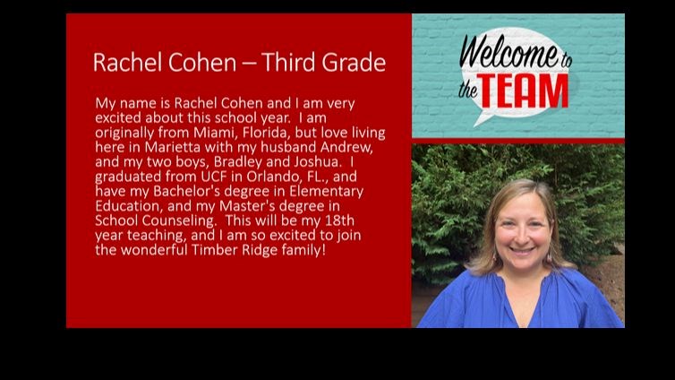 WELCOME TO THE TEAM!