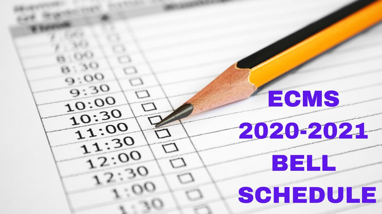 ECMS 2020-2021 Bell Schedule