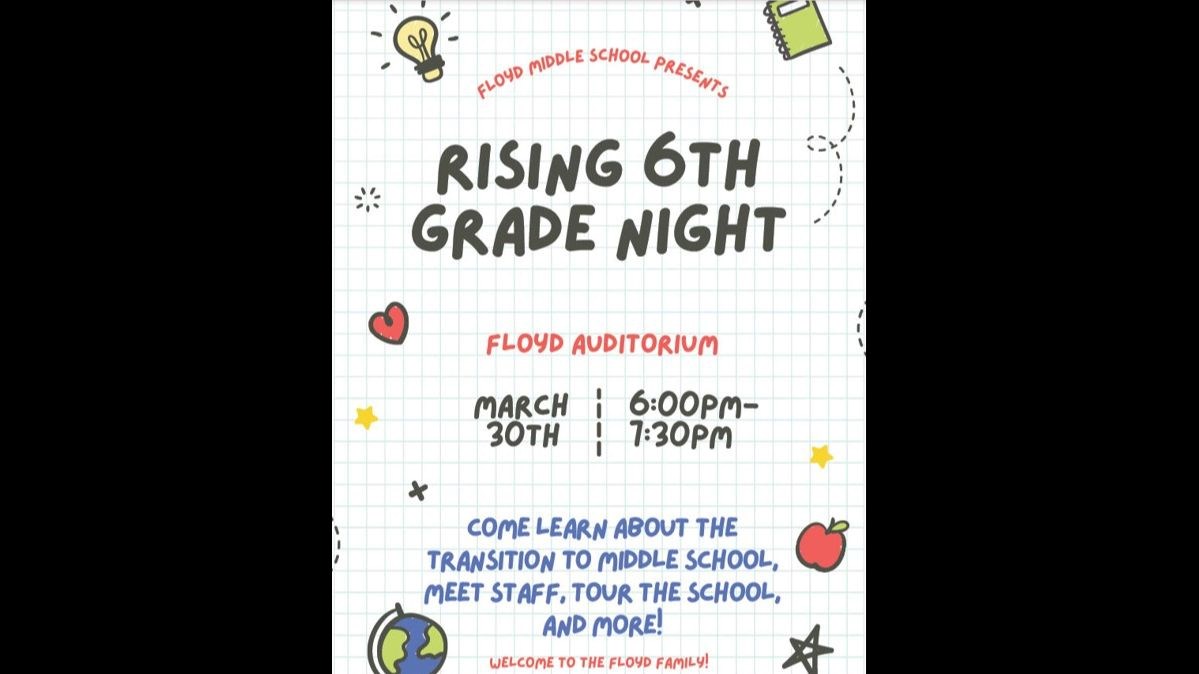 Rising 6th Grade Night 3/30