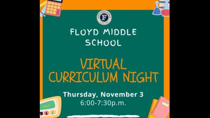 Virtual Curriculum Night 11/3, 6:00pm