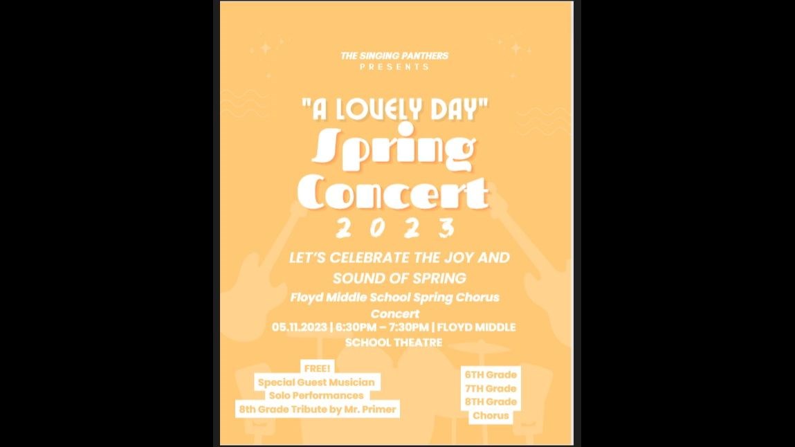 Chorus Concert 5.11, 6:30pm