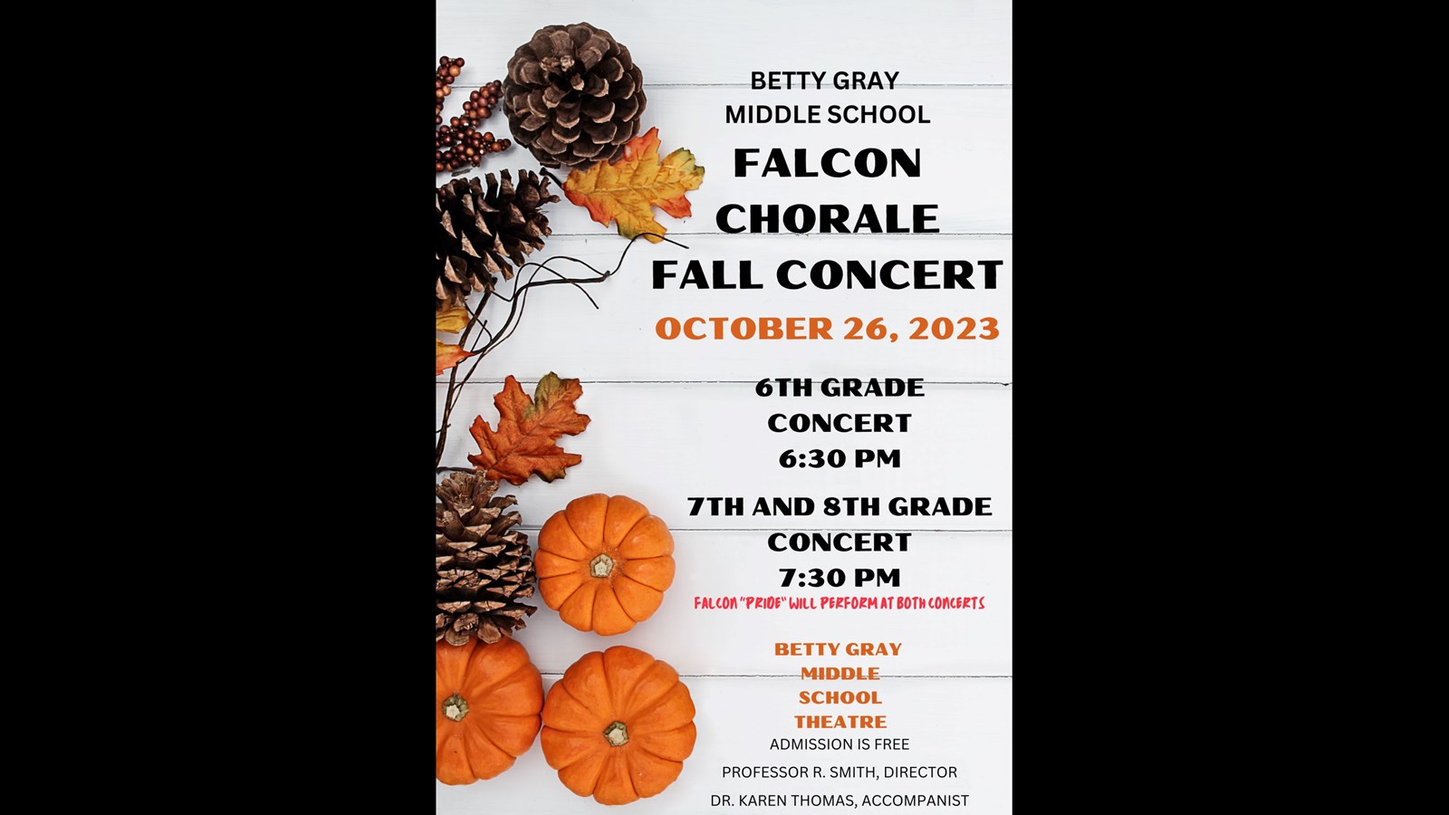 Falcon Chorale Fall Concert