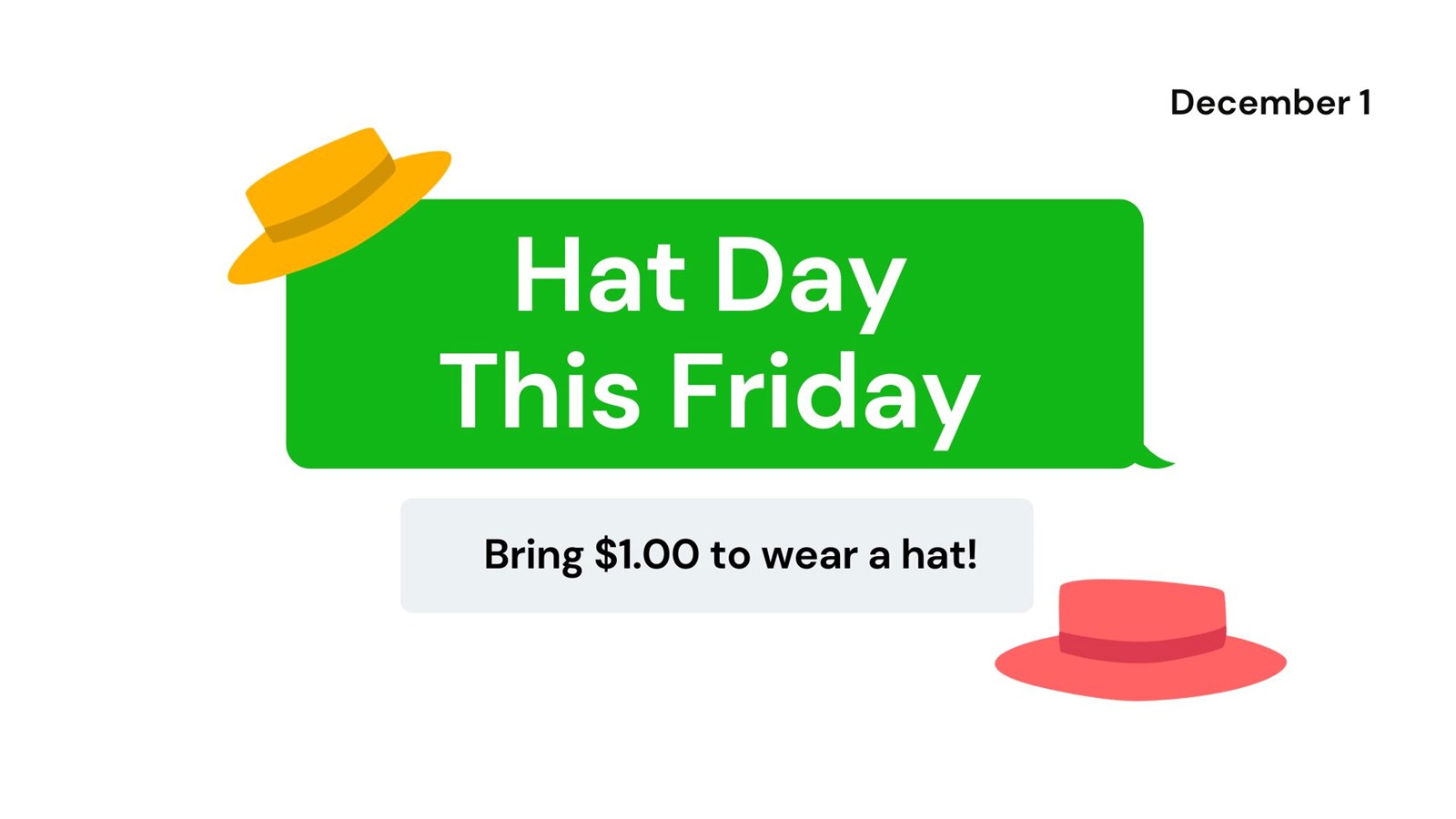 Hat Day on Friday