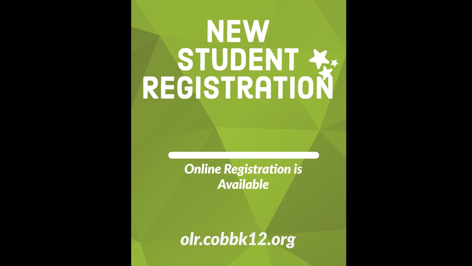 New Student Registration for the Upcoming School Year