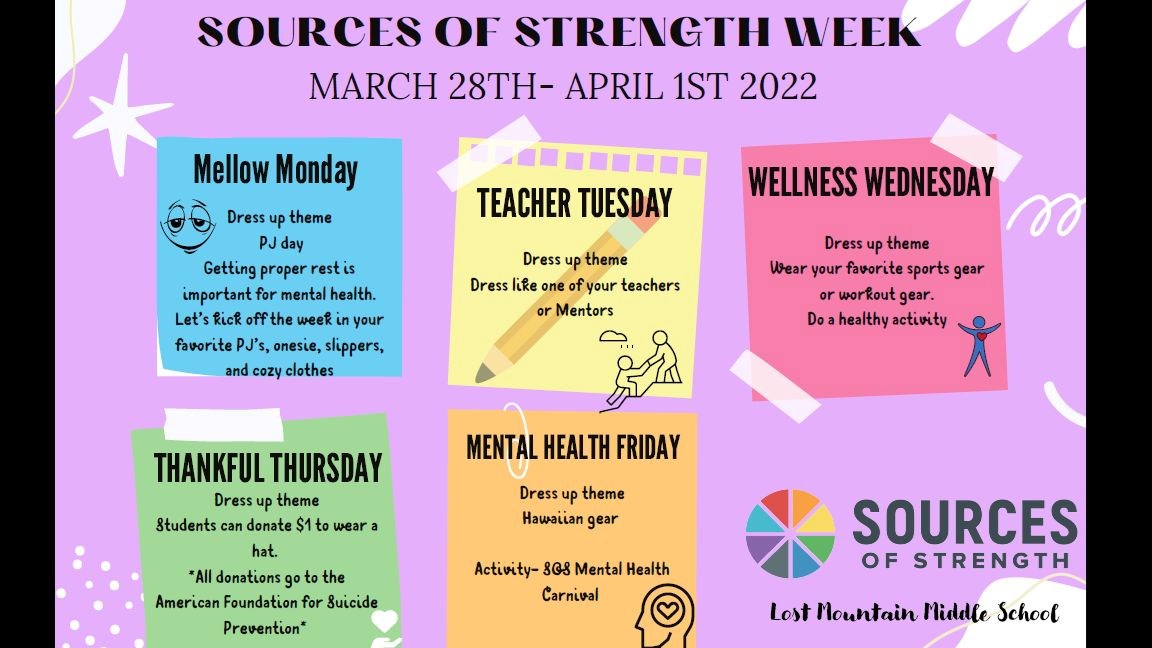 Sources of Strength Week: March 28 - April 1