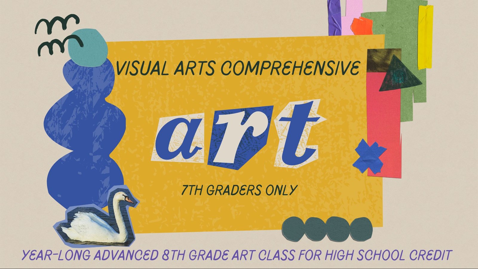 Visual Arts Comprehensive Class for H.S. Credit