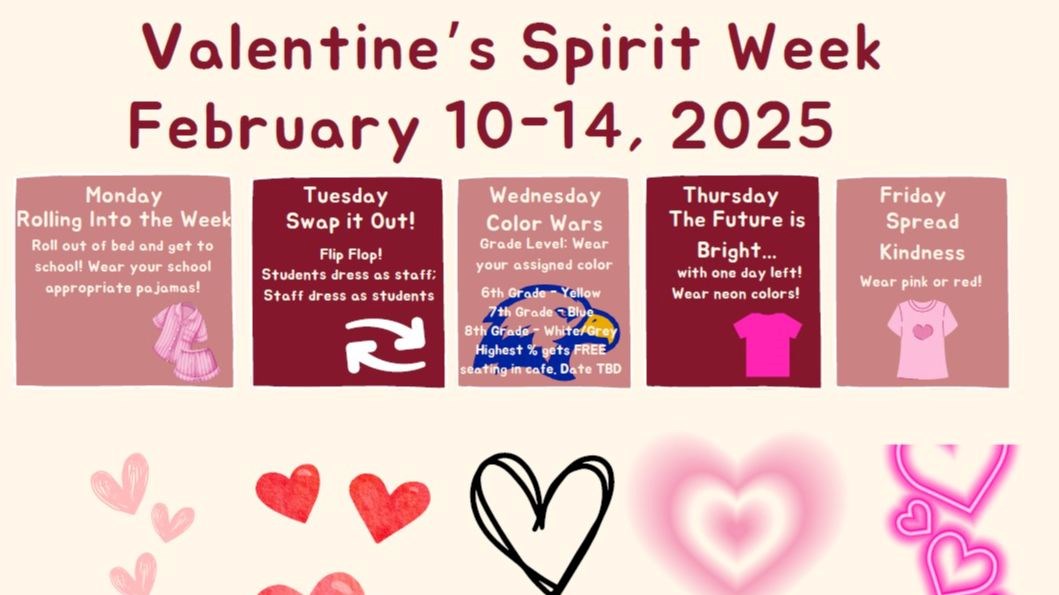 Spirit Week: February 10th-February 14th