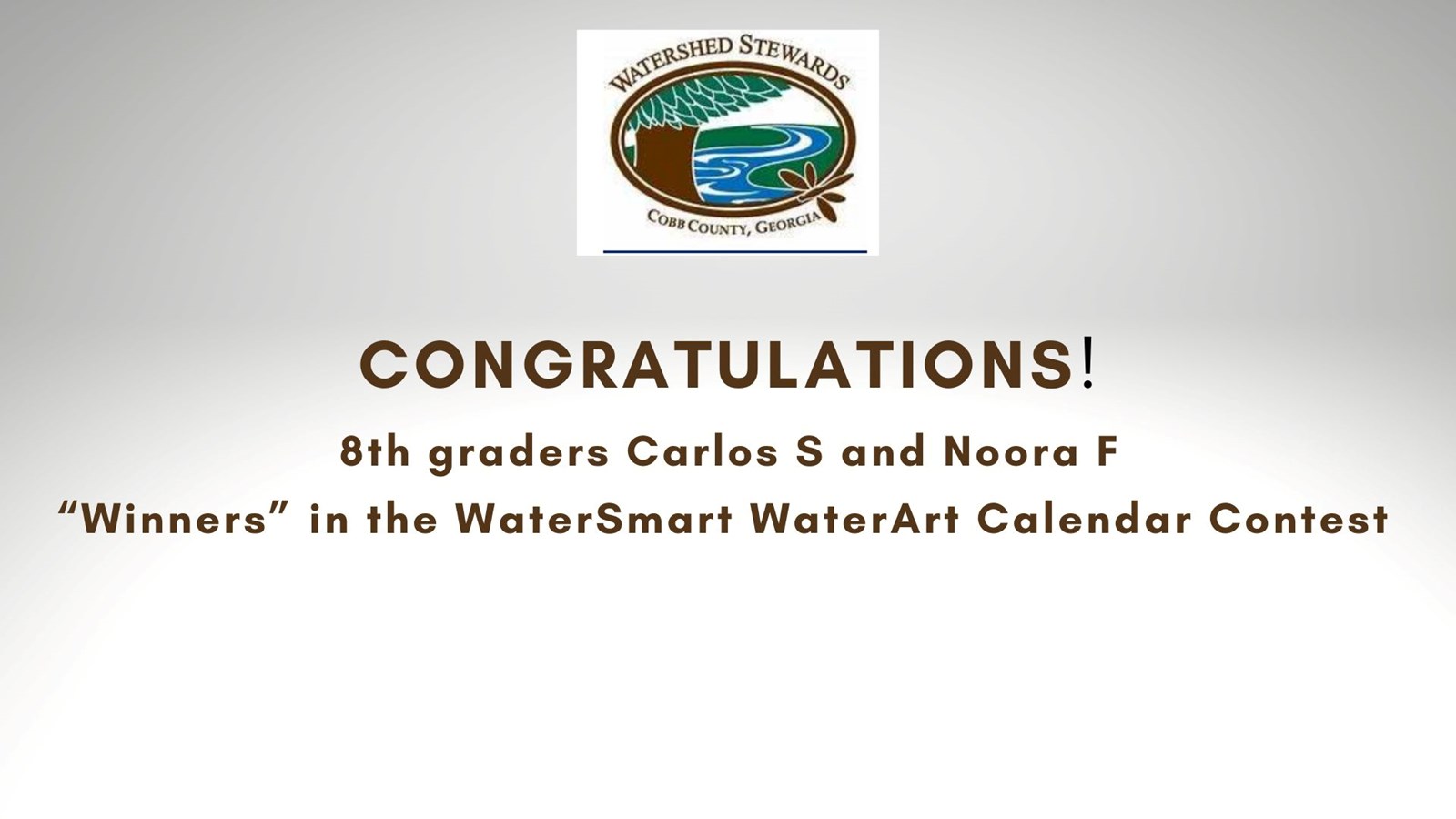 Water Smart, Water Art Winners
