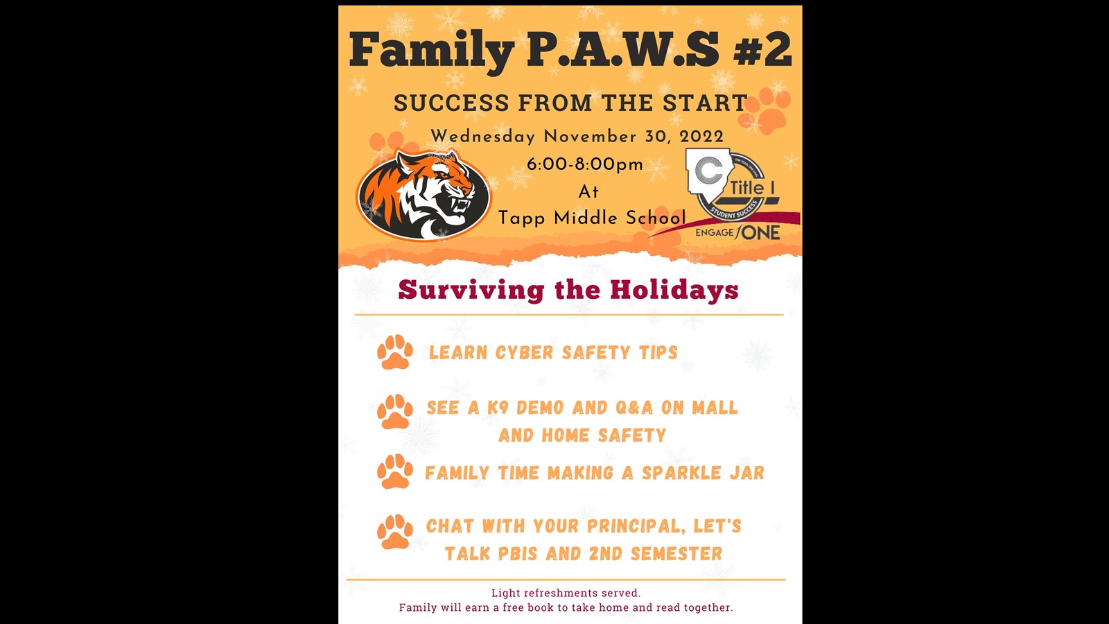 Family P.A.W.S. #2 - Surviving the Holidays - Save the Date