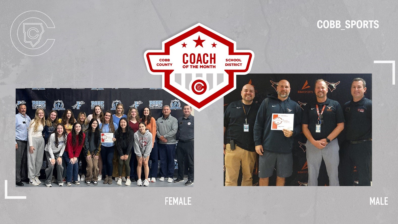 Kell and Pope Boast September Coach of the Month Winners
