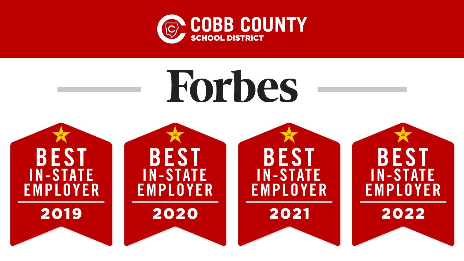 Forbes Ranks Cobb Schools Best Place to Work, 4 Years Running