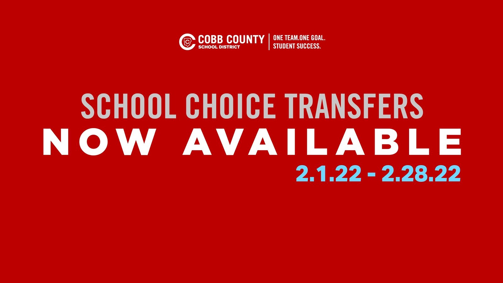 School Choice Transfer Opportunity Available Beginning February 1st