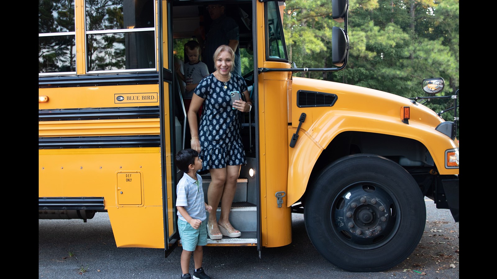 Kindergartners Take First Bus Ride
