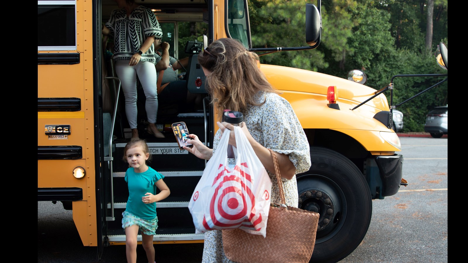 Kindergartners Take First Bus Ride